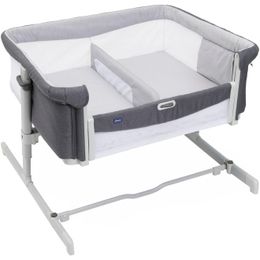 Chicco Baby Beistellbett "Next2me Zwillinge", grau, Polyester, Babybetten