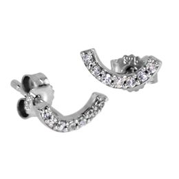 OSTSEE-SCHMUCK Damen Paar Ohrstecker "OSTSEE-SCHMUCK Ohrstecker Brenda Ohrstecker Brenda", 9 x 4mm, Silber 925 (Sterlingsilber), wei&szlig;, Silber 925
