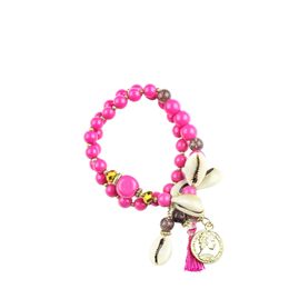Damen Armband "Bangalore", pink, Collezione Alessandro, Glas, Armbänder