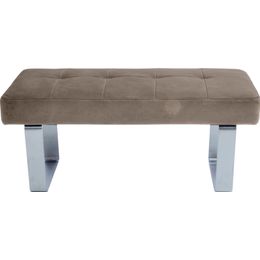 K+w Komfort & Wohnen Hockerbank, B:113cm H:51cm T:49cm, beige, K+W KOMFORT & WOHNEN, 100% Polyester, Hocker, "Santos II", Sitzpolsterung aus hochwertigem Kaltschaum,