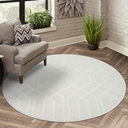 Teppich Carpet City, H:11mm &Oslash;:160cm, beige, Obermaterial: 50% Polyester, 50% Polypropylen, Wohnzimmer, Teppiche, "FLAIR138", Kurzflor-Teppich,