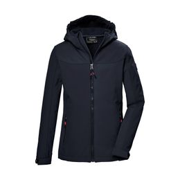 Killtec Jungen Softshelljacke "KOS 145 GRLS SFTSHLL JCKT", blau, Gr. 128, Oberstoff: Oberseite: 100% Polyester, R&uuml;ckseite: 100% Polyester, Futter: