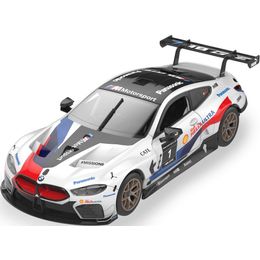 Jamara Kinder RC-Auto "BMW M8 GTE, weiß", weiß, Kunststoff, B:12cm H:7cm T:28cm, Fernlenkfahrzeuge, Bausatz