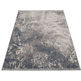 Teppich, B:160cm H:8mm L:230cm, grau, Gallery M BRANDED BY MUSTERRING, Polyester, Wohnzimmer, Teppiche, "MODENA", Kurzflor, Wohnzimmer, Vintage