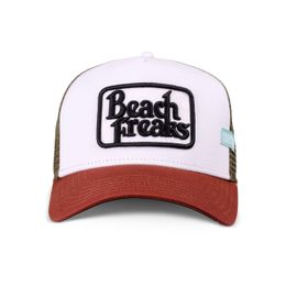 Trucker Cap COASTAL "Coastal HFT Beach Freaks", Damen, Gr. onesize, wei&szlig;, wine, 60% Baumwolle, 40% Polyester, bedruckt, Caps
