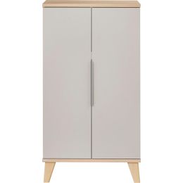Standregal Paidi, B:120cm H:66cm T:40cm, grau, Wohnzimmer, Regale, "FIENE in Grau, 2 T&uuml;ren mit Soft-Close, 6 F&auml;cher", stabiles und langlebiges Regal