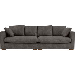 Big-Sofa Home Affaire, B:266cm H:80cm T:113cm, grau, 100% PES, Sofas, "Coray", extra weich und kuschelig, F&uuml;llung mit Federn und Daunen