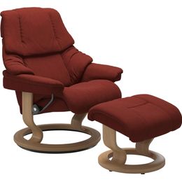 stressless Relaxsessel "Reno" Set, Relaxsessel mit Hocker, mit Hocker, mit Classic Base, Gr&ouml;&szlig;e S, M & L, Gestell Eiche