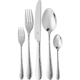 WMF Besteck-Set "Sitello", 60 Stk., grau, Essbesteck-Sets, geschmiedete Messer, farbecht, Wellenschliff, spülmaschinenfest