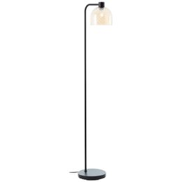 Brilliant Stehlampe "Casto", 1, H: 153cm, 1 Stk., schwarz, Wohnzimmer, Leuchten, 153 x 25 x 33 cm, E27, Glas/Metall, bernsteinfarben/schwarz