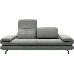 2-Sitzer, B:224cm H:83cm T:98cm, grau, LOOKS by Wolfgang Joop, 100% Polyester, Sofas, "LOOKS by Wolfgang Joop 2-Sitzer-Sofa >>LOOKS XIII<<",