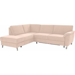 Sit & More Ecksofa SIT & MORE, B:250cm H:87cm T:201cm, beige, Kunstleder SOFTLUX;Luxus-Microfaser (100% Polyester), Wohnzimmer, Sofas, "Texel L-Form", mit