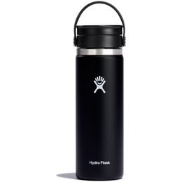 Hydro Flask Thermobecher "20 Oz Wide Flex SIP Lid", Ø 7,37cm x 27,31cm, 591ml, 1 Stk., schwarz, Trinkgefäße, Hochwertiger 18/8 Edelstahl