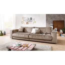 Big-Sofa 3C CANDY, B:290cm H:86cm T:127cm, beige, 100% Polyester, Sofas, "Enisa II", incl. 1 Flatterkissen, Wahlweise mit Flecken-Schutz-Bezug Easy