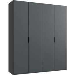 Kleiderschrank wimex, B:200cm H:236cm T:58cm, grau, Spanplatte, Kinderzimmer, Schränke, "Oxford by fresh to go, in 3 Breiten, Made in Germany", mit