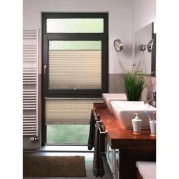 Plissee SUNLINES, B:65cm H:205cm, beige, Obermaterial: 80% Polyester, 15% Metall, 5% Kunststoff, Badezimmer, Plissees, "Classic Style Crepe",