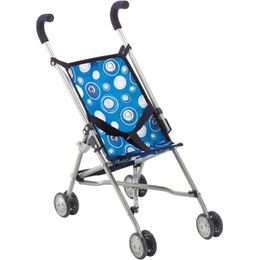 Bayer Chic 2000 CHIC2000 Kinder Puppenbuggy "Roma, Mini-Buggy", blau, Kunststoff, Metall, Stoff, B:29cm H:57cm T:50cm, Puppenwagen
