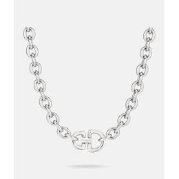 Damen Kette mit Anhänger "Schmuck Geschenk Edelstahl Halskette The D-Link Statement", Edelstahl, L: 45 B: 6mm, silber, Liebeskind Berlin, Edelstahl,