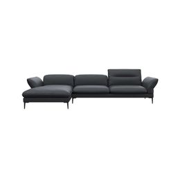 Ecksofa FLEXLUX, B:340cm H:88cm T:182cm, schwarz, Wohnzimmer, Sofas, "Salino, Funktionssofa mit Recamiere, Relaxsofa, Ecksofa", Sofa mit Arm- und