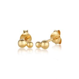 Elli Damen Paar Ohrstecker "Stecker Geo Kugel Basic Must-Have 925 Silber", onesize, ohne Stein, Silber 925 (Sterlingsilber), gold, Silber 925
