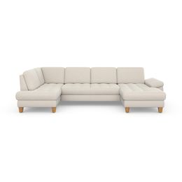 Sit & More Wohnlandschaft SIT & MORE, B:338cm H:88cm T:172cm, beige, 90% Polyester 10%Polyamid, Sofas, "Westham U-Form", wahlweise mit Bettfunktion, Bettkasten,