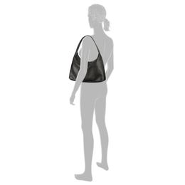 Tom Tailor Damen Hobo "Evelina", schwarz, Polyurethan, Taschen, aus weichem Lederimtitat in l&auml;ssiger Trapezform mit dekorativen Seiten