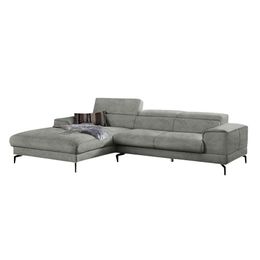 Ecksofa W.Schillig, B:303cm H:70cm T:193cm, grau, Stoff S37 (100% Polyester): Luxus-Microfaser in Lederoptik, Wohnzimmer, Sofas, "piedroo, Designsofa