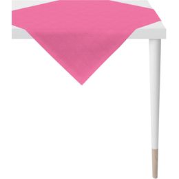 Mitteldecke Apelt, B:95cm L:95cm, pink, Leinen, Polyester, Tischdecken, "Arizona, Uni-Basic", Leinenoptik