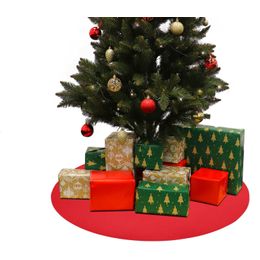 Baumteppich, H:5mm &Oslash;:100cm, rot, PRIMAFLOR-IDEEN IN TEXTIL, Polypropylen (PP), Teppiche, "Weihnachtsbaum & Adventskranz Unterlage "REVExpo", Made in
