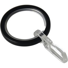Sch&ouml;ner Wohnen Kollektion Gardinenring, schwarz, SCH&Ouml;NER WOHNEN-KOLLEKTION, Kunststoff, Gardinenbefestigungen, "mit Gleiteinlage f&uuml;r &Oslash; 20 mm", Serie Einzelprogramm Leon &Oslash; 20 mm