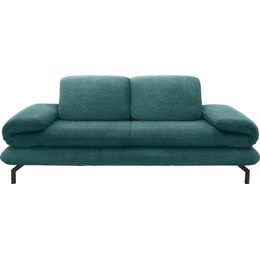 2-Sitzer, B:224cm H:83cm T:98cm, blau, LOOKS by Wolfgang Joop, 100% Polyester, Sofas, "LOOKS by Wolfgang Joop 2-Sitzer-Sofa >>LOOKS XIII<<",