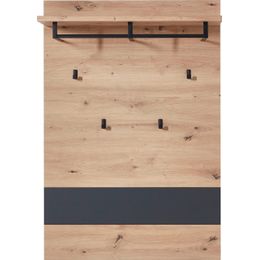 Garderobenpaneel Innostyle, B:80cm H:118cm T:30cm, braun, ABS-Kunststoff, Dekorfolie, Spanplatte, Garderobenpaneele, "Memphis"
