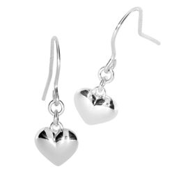 OSTSEE-SCHMUCK Damen Paar Ohrh&auml;nger "OSTSEE-SCHMUCK Ohrh&auml;nger Herz 9 mm Ohrh&auml;nger Herz 9 mm", 25 x 9mm, Silber 925 (Sterlingsilber), wei&szlig;, Silber 925