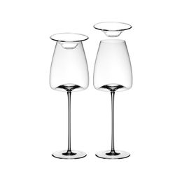 ZIEHER Rotweinglas "Weingl&auml;ser + Deckel Vision Straight 540 ml 2er Set transparent", 2 tlg., transparent, Trinkgef&auml;&szlig;e