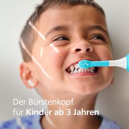 Herren Aufsteckbürsten "For Kids", 2 Stk., transparent, PHILIPS SONICARE, Zahnbürstenköpfe, für Milchzähne geeignet, ab 3 Jahren, für jedes Sonicare