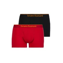 Bruno Banani Herren Boxershorts "Boxershort Quick Access 2er Pack", Gr. M, rot, Obermaterial: 93% Baumwolle CO. 7% Elasthan EL., Unterhosen