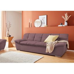 3-Sitzer DOMO collection, B:232cm H:76cm T:96cm, lila, Sofas, "Lagoa, moderne Sitzheftung, bequem und komfortabel", frei im Raum stellbar, in gro&szlig;er