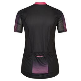 Ziener Damen Radtrikot "NAIALA", schwarz, Gr. 44, Obermaterial: 1. 100% Polyester; 2. 90% Polyester, 10% Elasthan, Trikots