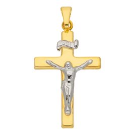 Adelia´s ADELIA ́S Damen Kettenanhänger "Damen Gold Schmuck 333 Gold Kreuz Anhänger Korpus", Gold, gold, Gold, Schmuckanhänger, Goldschmuck für Damen & Herren