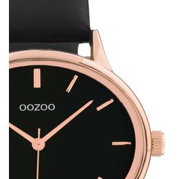 Oozoo Damen Quarzuhr, schwarz, Armbanduhren, Armbanduhr, Damenuhr, Lederarmband