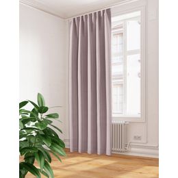 Vorhang Home Wohnideen, B:140cm H:300cm, rosa, Polyester, Wohnzimmer, Gardinen, "JONALU", Kombibandschal Dekostoff SOFT/Raumhoch