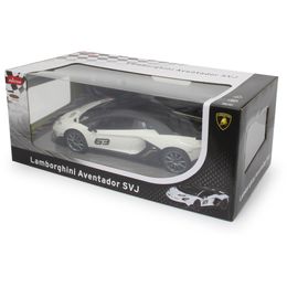 Jamara Kinder RC-Auto "Lamborghini Aventador SVJ Performance 1:14, 2,4 GHz", silber, Kunststoff, B:16cm H:8cm T:35cm, Fernlenkfahrzeuge