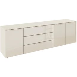 Kombikommode Rauch, B:200cm H:61cm T:42cm, beige, Holzwerkstoff, Schlafzimmer, Sideboards, "Kommode T&uuml;rkommode Sideboard Kombikommode FLIPP mit