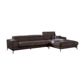 Ecksofa W.Schillig, B:343cm H:70cm T:193cm, braun, Stoff S37 (100% Polyester): Luxus-Microfaser in Lederoptik, Wohnzimmer, Sofas, "piedroo,