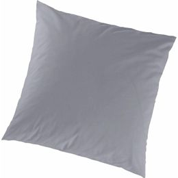 Kissenbezug Primera, B:40cm L:40cm, grau, Feinjersey, Obermaterial: 100% Baumwolle, Kissenbez&uuml;ge, "Primera Mako-Feinjersey Kissenbezug im