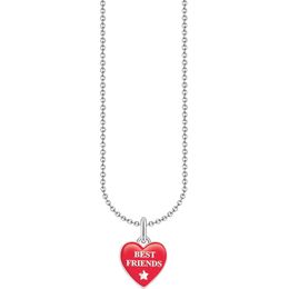 Thomas Sabo Damen Kette mit Anhänger "Best-Friends-Anhänger", 45, Silber 925 (Sterlingsilber), bunt, Silber 925 (Sterlingsilber), Halsketten
