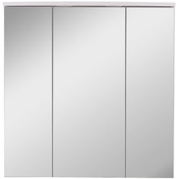 Spiegelschrank Schildmeyer, B:70cm H:72,5cm T:16cm, wei&szlig;, FSC-zertifizierter Holzwerkstoff, Badezimmer, Schr&auml;nke, "Verona", Breite 70 cm, 3-t&uuml;rig, 2
