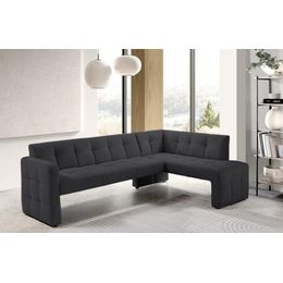 Essbank, B:245cm H:83cm T:159cm, grau, exxpo - SOFA FASHION, K&uuml;che, Sitzb&auml;nke, "Barista, bequem und elegant, hohe Bodenfreiheit", Eckbank Barista