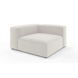 Ottomane OTTO HOME, B:130cm H:72cm T:130cm, beige, 100% Polyester, Sofas, "HAILY links/rechts bestellbar, Loungemöbel, Maße B/T/H: 130/130/72 cm",