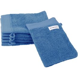 Waschhandschuh Tom Tailor HOME, B:16cm L:21cm, blau, Frottier, Frottier, Handt&uuml;cher, "Waschhandschuh COLOR BATH"